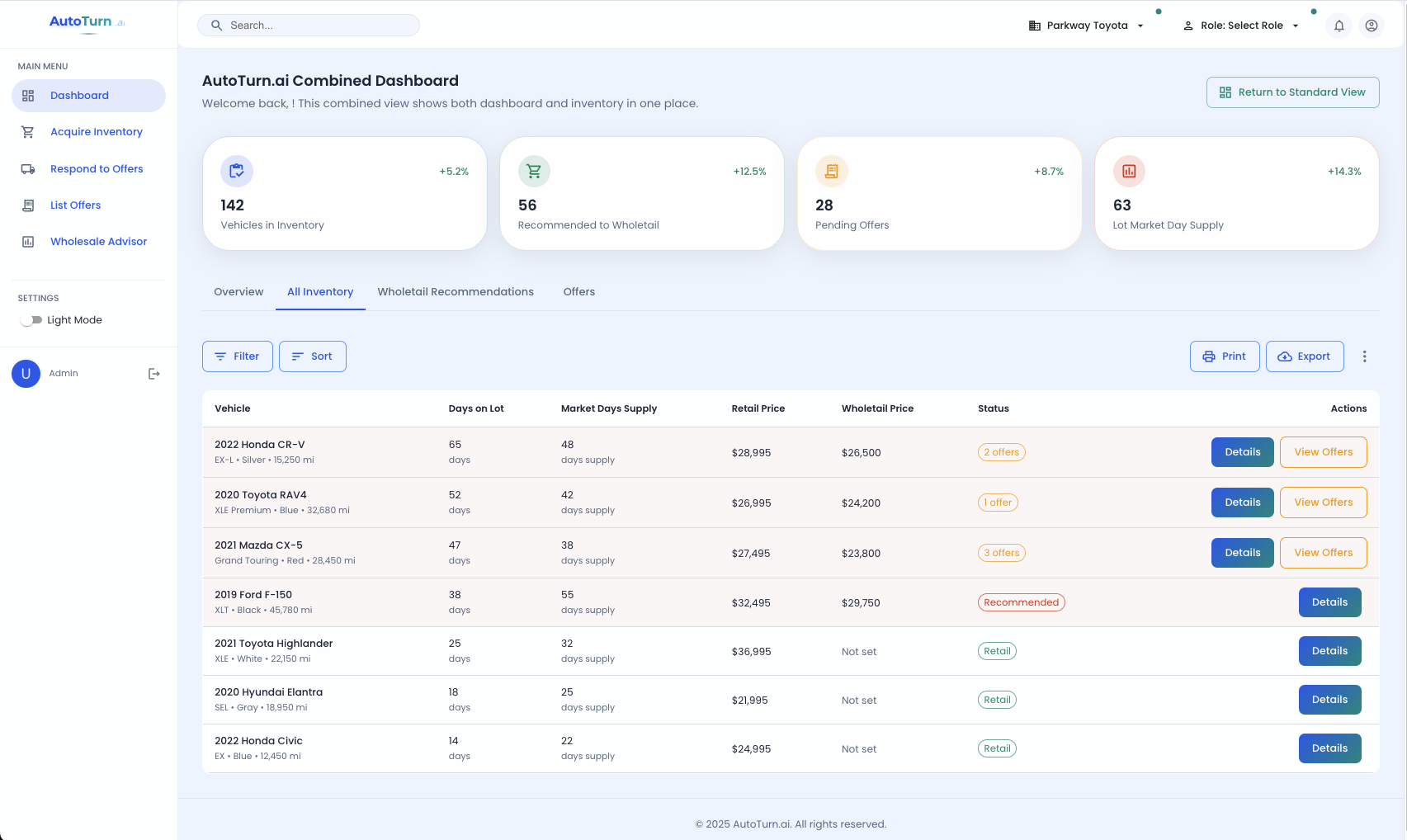 AutoTurn.ai - Intelligent Wholesale Automotive Platform